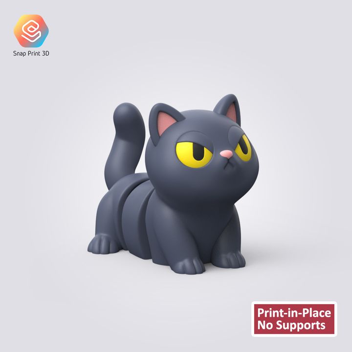 3D Printable Flexi Cat by SNAP PRINT 3D