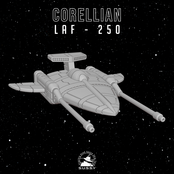 3D Printable LAF-250 Corellian Fighter (X-Wing Scale) by Slightly Used ...