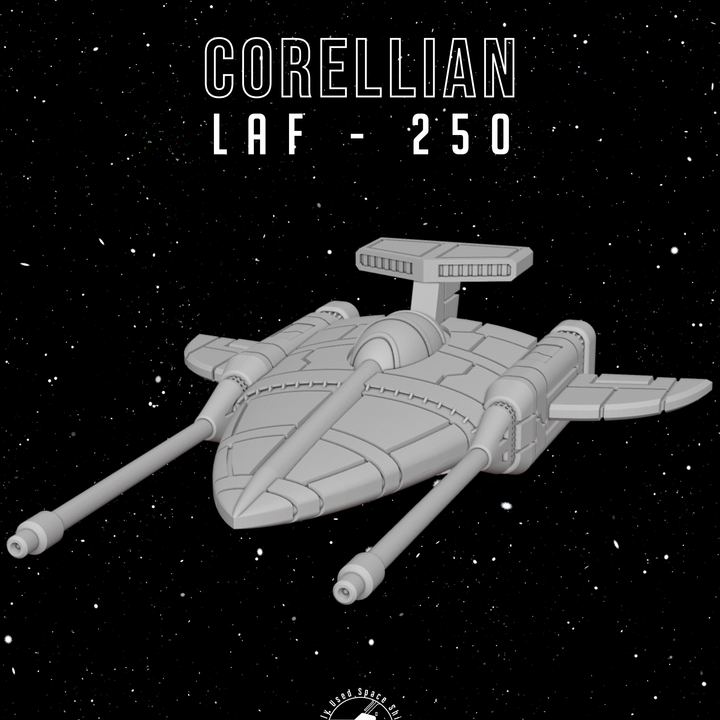 3D Printable LAF-250 Corellian Fighter (X-Wing Scale) by Slightly Used ...