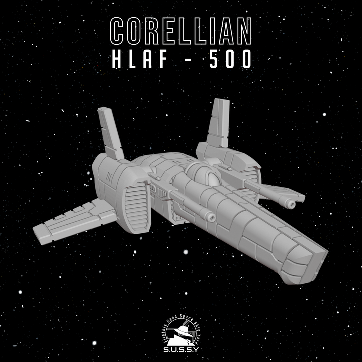 3D Printable HLAF-500 Corellian Fighter (X-Wing Scale) by Slightly Used ...