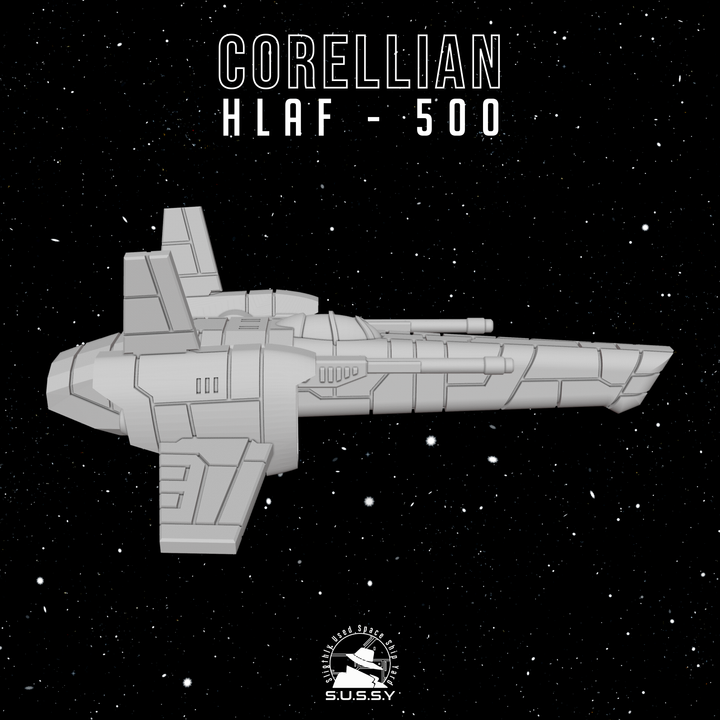 3D Printable HLAF-500 Corellian Fighter (X-Wing Scale) by Slightly Used ...