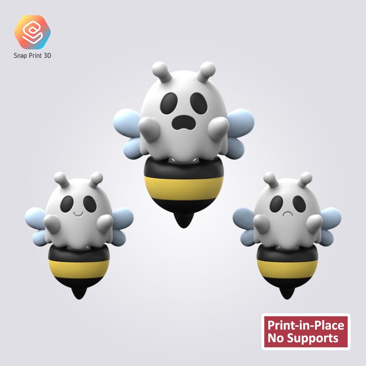 3D Printable Halloween Flexi Boo-Bee by SNAP PRINT 3D