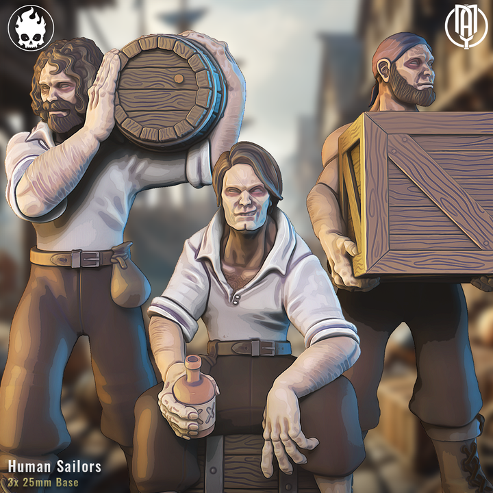3D Printable Human Sailors by NPC Forge