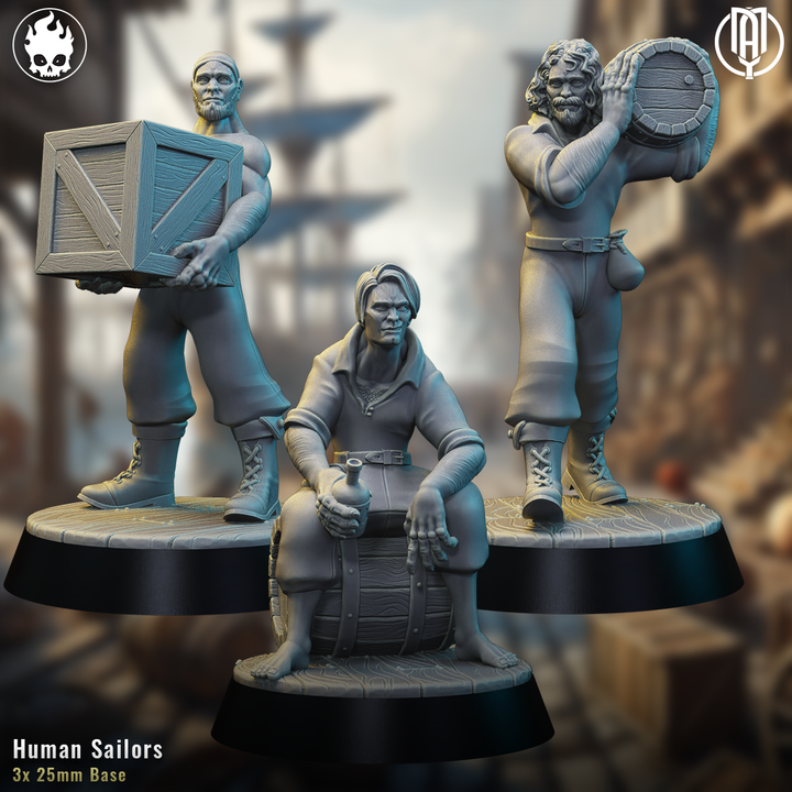 3D Printable Human Sailors by NPC Forge