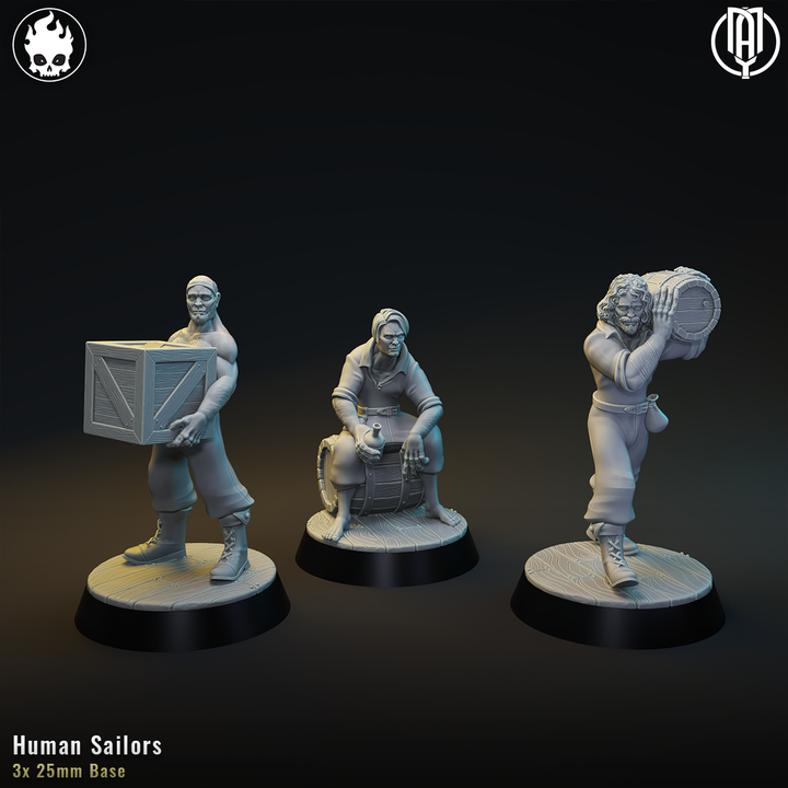 3D Printable Human Sailors by NPC Forge