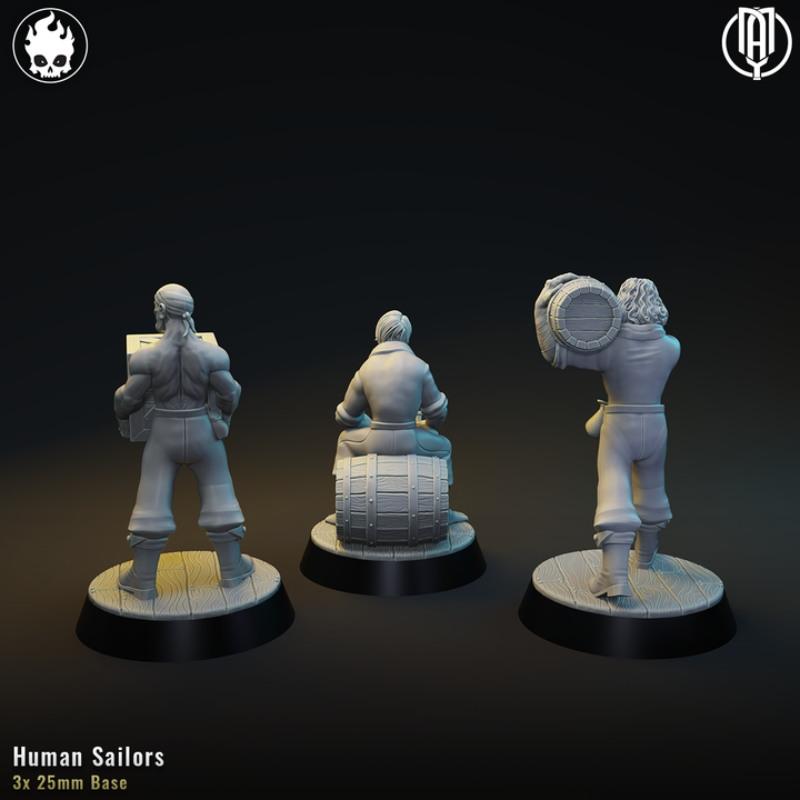 3D Printable Human Sailors by NPC Forge