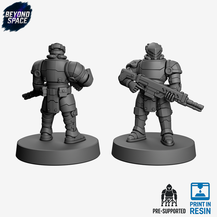 3D Printable Araashi Guardsman - Rifleman Loadout by Beyond Space