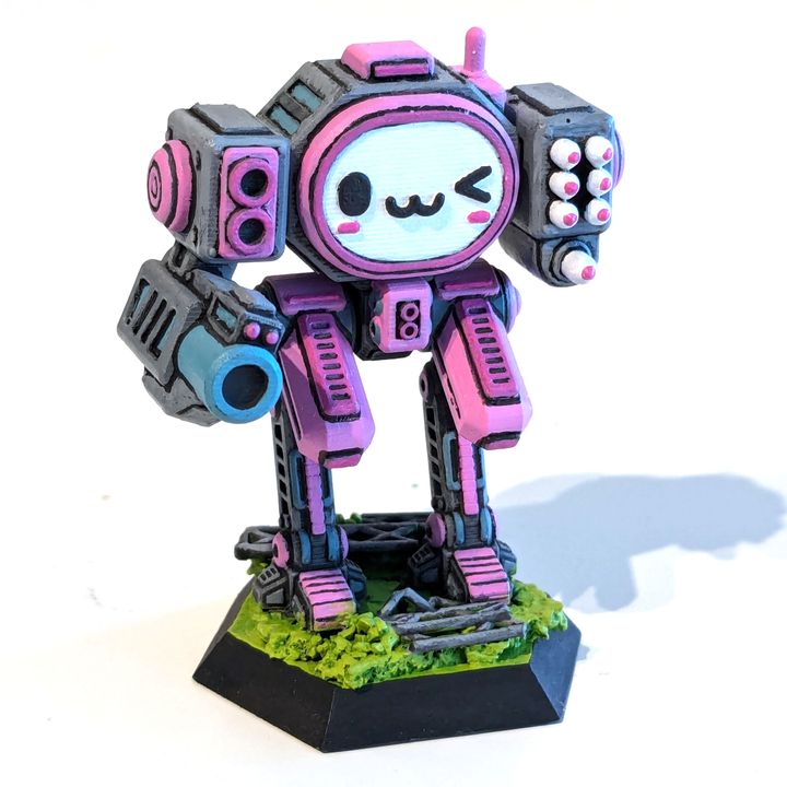 3D Print of UwU Shadow Force 'Bandit' Mech Miniature: 3D Printable ...