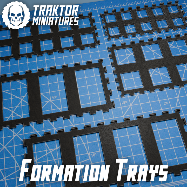 3D Printable Ultra light Square Movement Trays by Traktor Miniatures