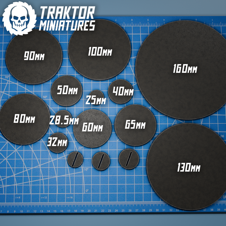 3D Printable Round Bases Megapack by Traktor Miniatures