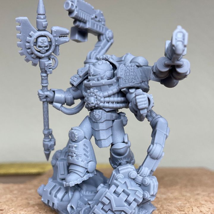 3D Printable Silver Wardens Technical Soldier by Chad Hoverter