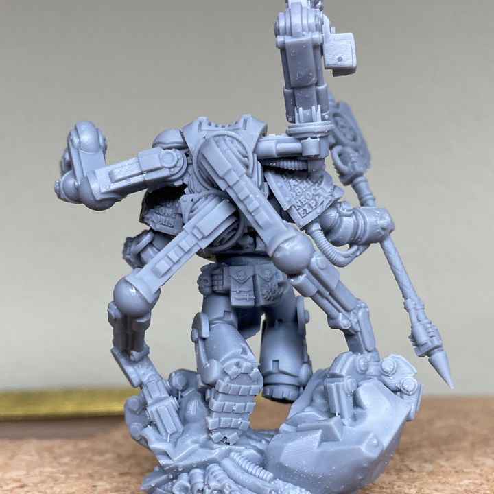 3D Printable Silver Wardens Technical Soldier by Chad Hoverter