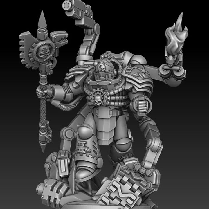3D Printable Silver Wardens Technical Soldier by Chad Hoverter