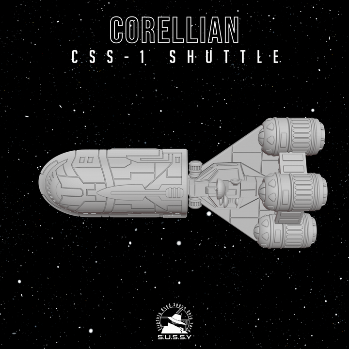 3D Printable Corellian CSS Shuttle by Slightly Used SpaceShips Yard ...