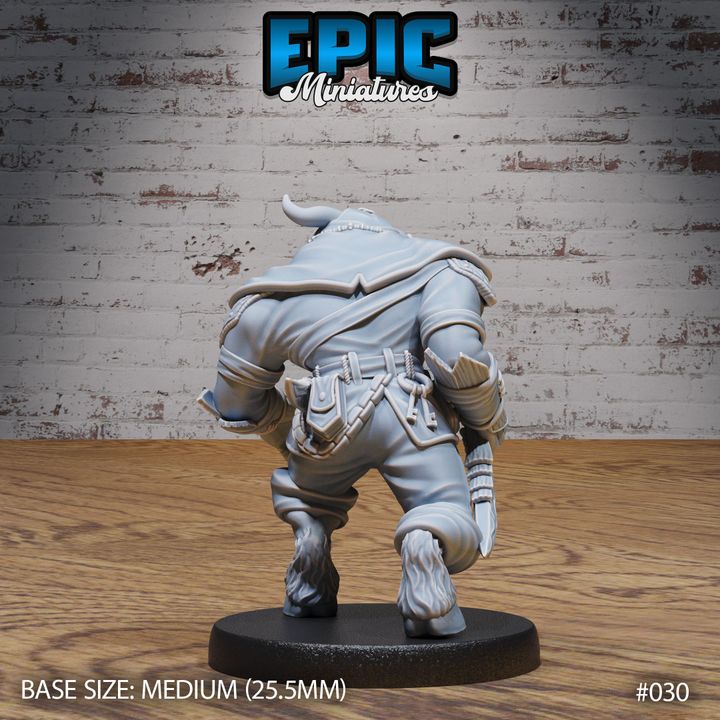 3D Printable Minotaur Tribe Set B / Minotaurfolk / Taurus Folk Warrior ...