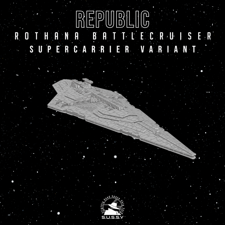 3D Printable Rothana Battlecruiser by Slightly Used SpaceShips Yard - (SUSSY)