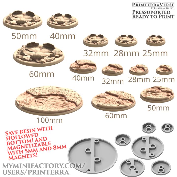 3D Printable 039 BASE bio and flower regal by Printerra Studios