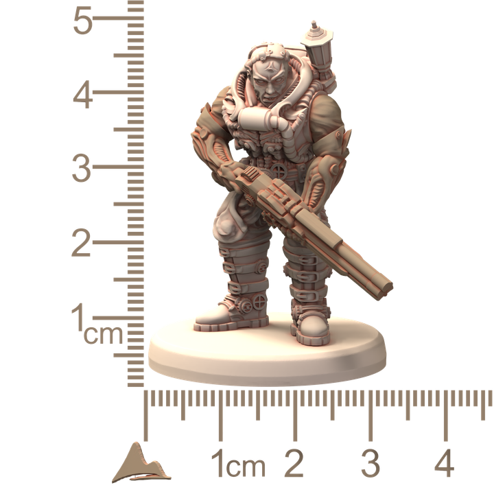 3D Printable 039 GENETIST FLESHSCULPTER Neo Lab Guards by Printerra Studios