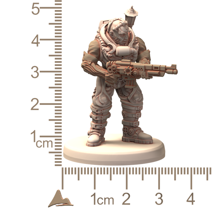 3D Printable 039 GENETIST FLESHSCULPTER Neo Lab Guards by Printerra Studios