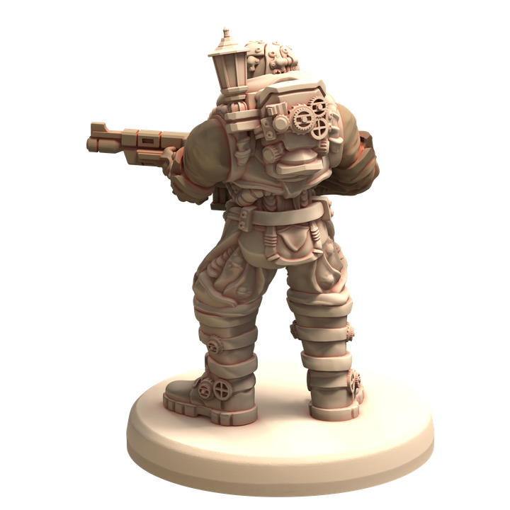 3D Printable 039 GENETIST FLESHSCULPTER Neo Lab Guards by Printerra Studios