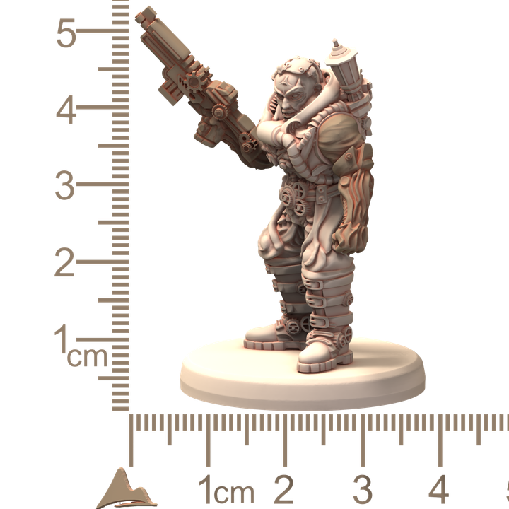 3D Printable 039 GENETIST FLESHSCULPTER Neo Lab Guards by Printerra Studios