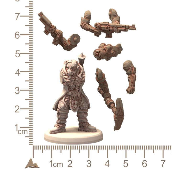 3D Printable 039 GENETIST FLESHSCULPTER Neo Lab Guards by Printerra Studios