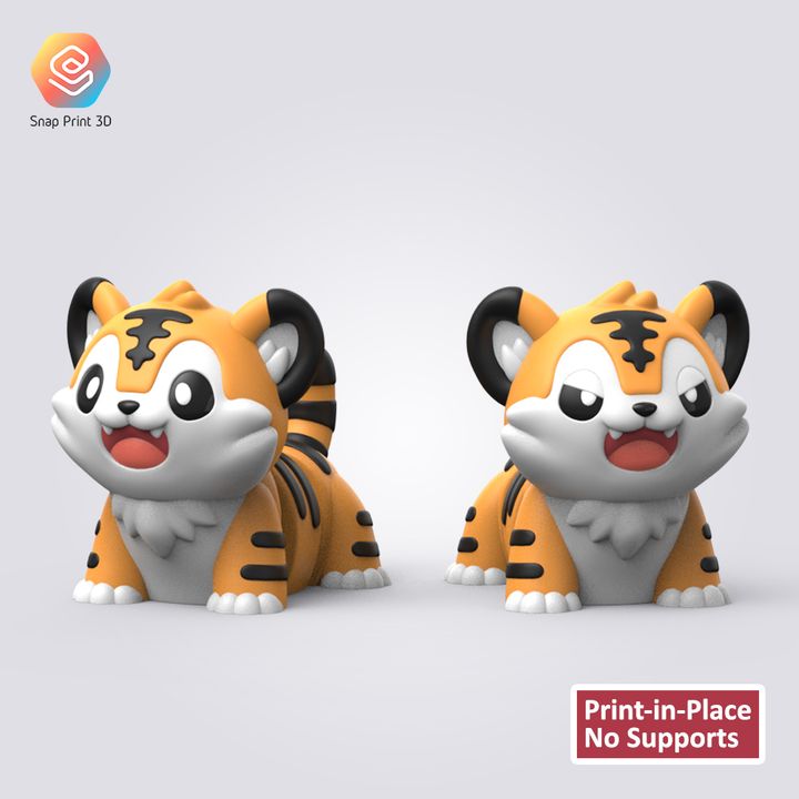 3D Printable Flexi Tiger by SNAP PRINT 3D