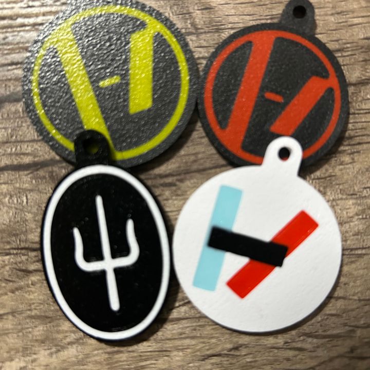 3D Printable Twenty One Pilots Clancy Logo Keychain 2024 by Chad