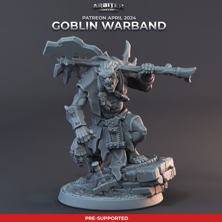 3D Printable Pre-supported Goblin Captain 01 by Arbiter Miniatures - by ...