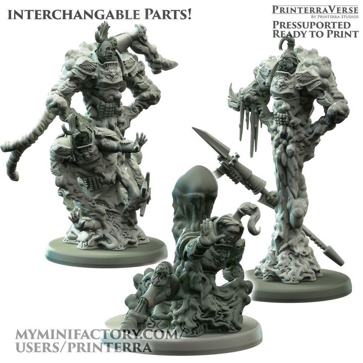 3D Printable 041 GENETIST FLESHSCULPTER Corrupted Macabre Human Pillars ...