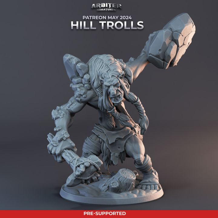 3D Printable Pre-supported Troll 01 by Arbiter Miniatures - by Theis ...