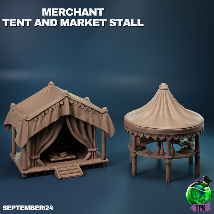 3D Printable Merchant Tent and Market Stall by TPK Lab