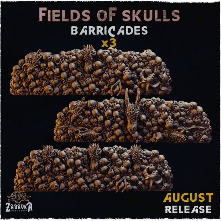 3D Printable Barricades - Fields of Skulls by Zabavka Workshop