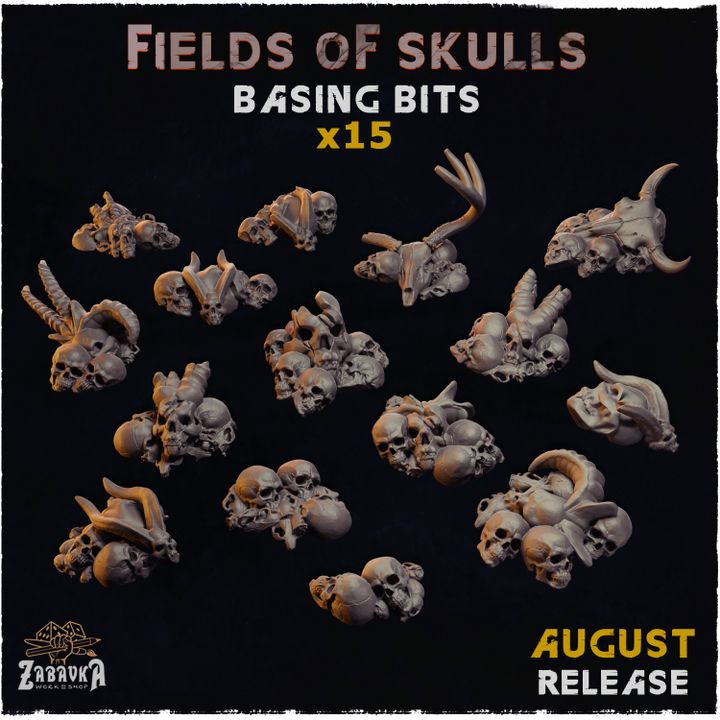 3D Printable Fields of skulls - Basing Bits by Zabavka Workshop