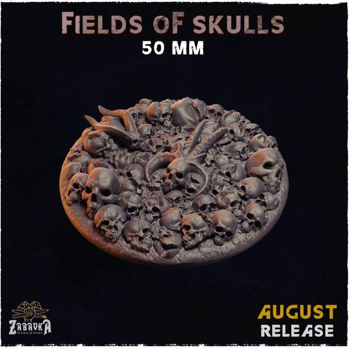 3D Printable Fields of Skulls - Bases & Toppers (Big Set++) by Zabavka ...