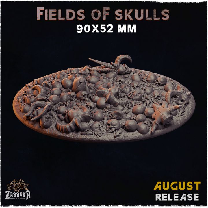 3D Printable Fields of Skulls - Bases & Toppers (Big Set++) by Zabavka ...