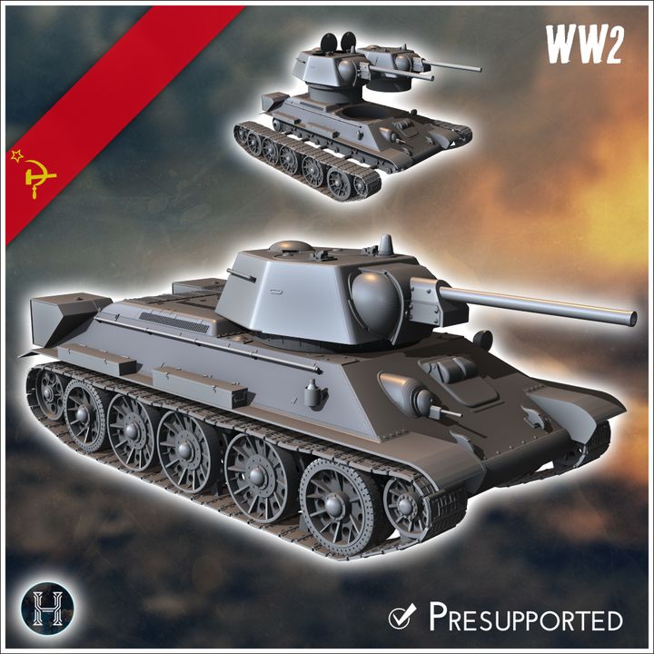 3D Printable Russian tanks pack No. 1 (T-34 and variants) - Soviet army ...