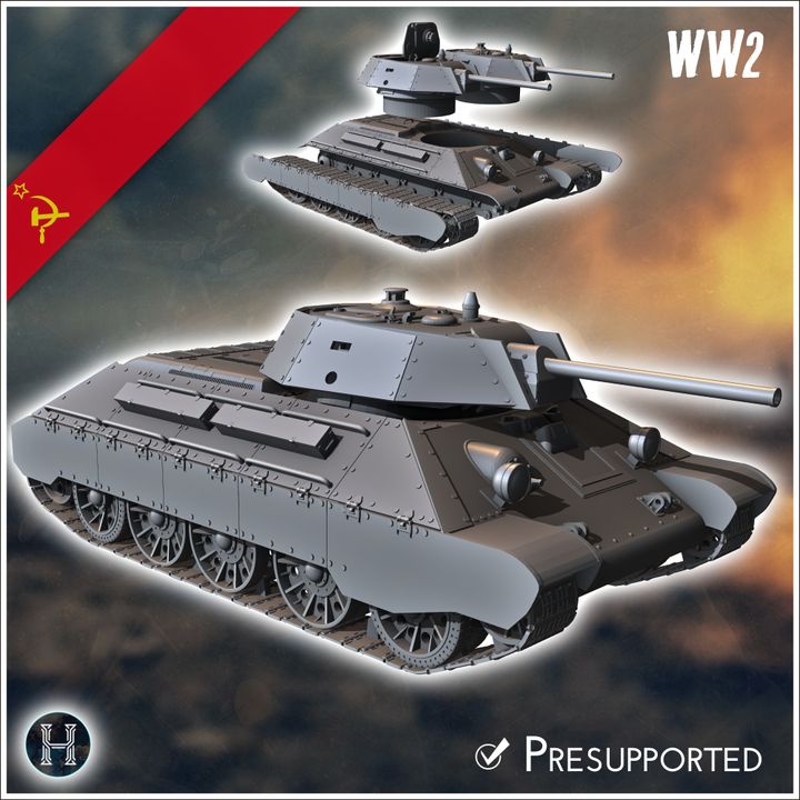 3D Printable Russian tanks pack No. 1 (T-34 and variants) - Soviet army ...
