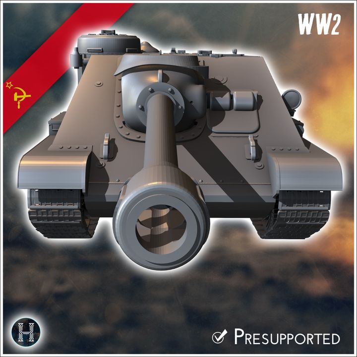 3D Printable SU-122P assault gun - Soviet army WW2 Second World East ...