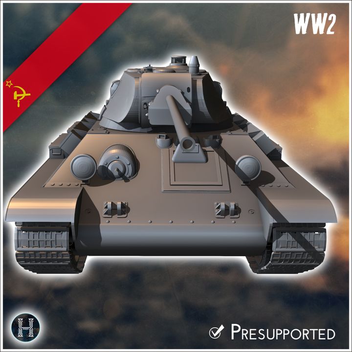 3D Printable T-34-57 M1941 - Soviet army WW2 Second World East front ...