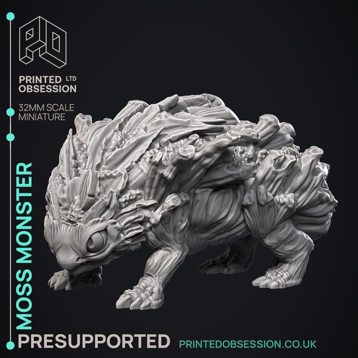 3D Printable Moss Monster - Elemental Creatures - PRESUPPORTED ...