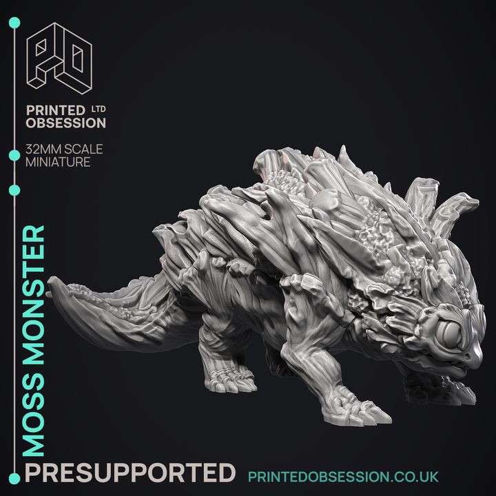 3D Printable Moss Monster - Elemental Creatures - PRESUPPORTED ...