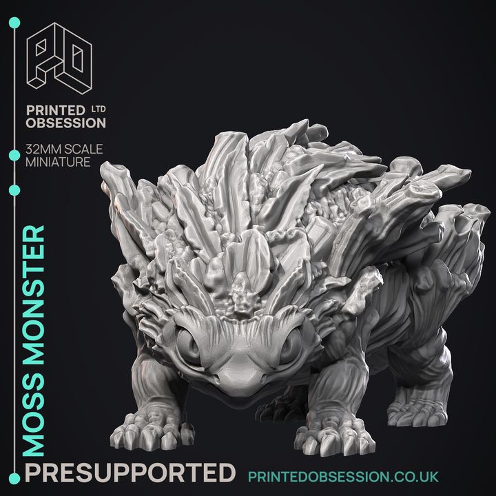 3D Printable Moss Monster - Elemental Creatures - PRESUPPORTED ...