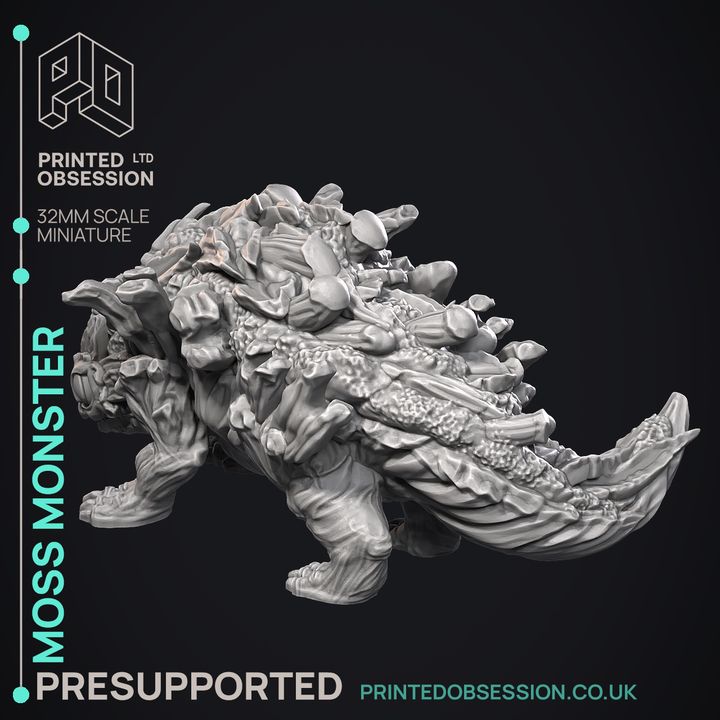 3D Printable Moss Monster - Elemental Creatures - PRESUPPORTED ...