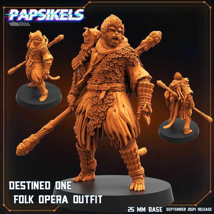 3D Printable DESTINED ONE FOLK OPERA OUTFIT by PAPSIKELS MINIATURES