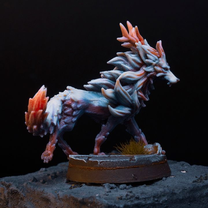 3D Print of Wolf of the Weave - Elemental Creature - PRESUPPORTED ...