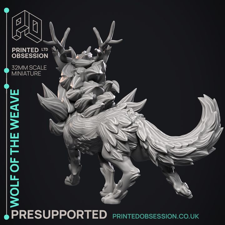 3D Printable Wolf of the Weave - Elemental Creature - PRESUPPORTED ...