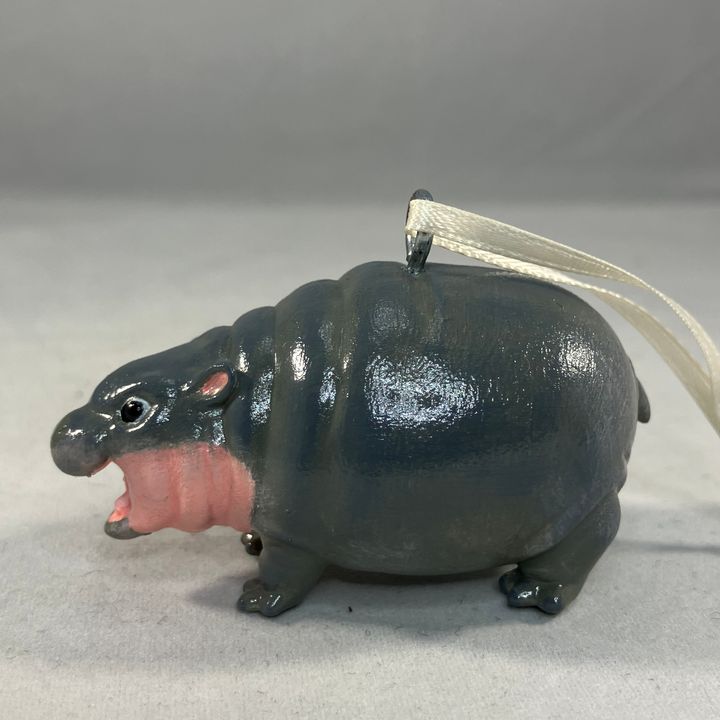 3D Print of Hippo God, Moo Deng Miniature, Pre-Supported by ...