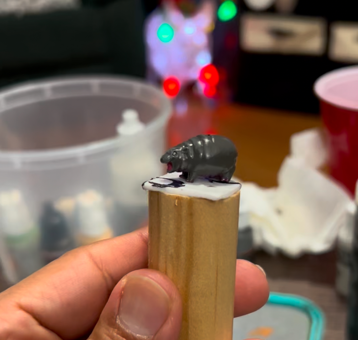 3D Printable Hippo God, Moo Deng Miniature, Pre-Supported by Epics N Stuffs