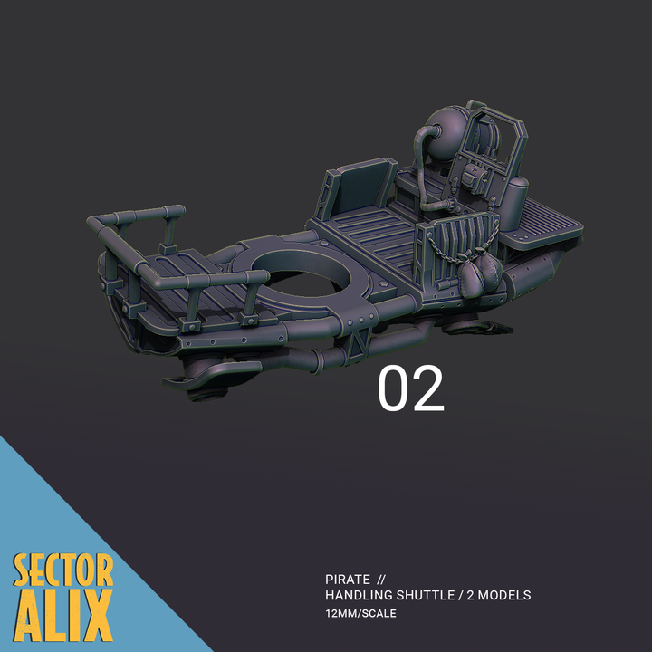3D Printable SECTOR ALIX -HANDLING SHUTTLE by Bishok